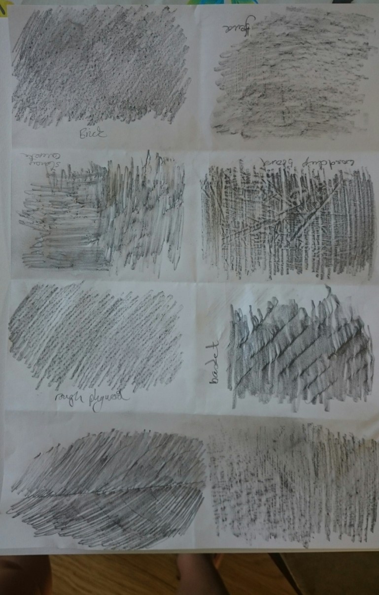 OCA Drawing 1 -Project 1, exercise 2 ‘Experimenting with Texture ...